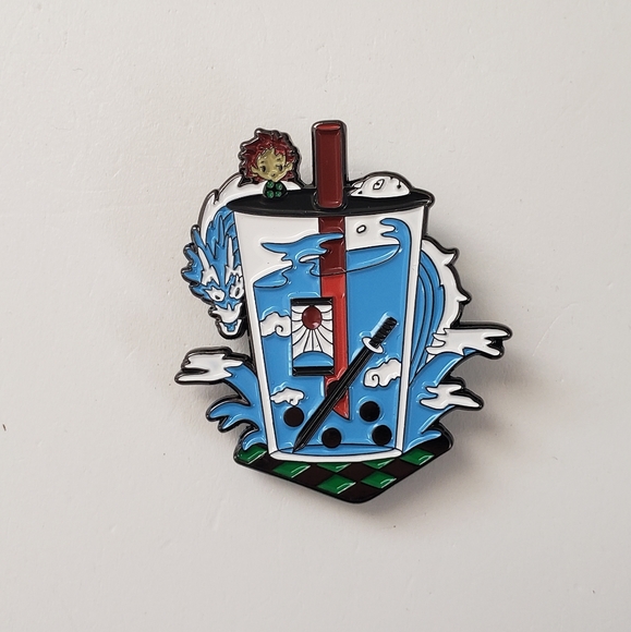 Jewelry | 215 Demon Slayer Boba Pin | Poshmark